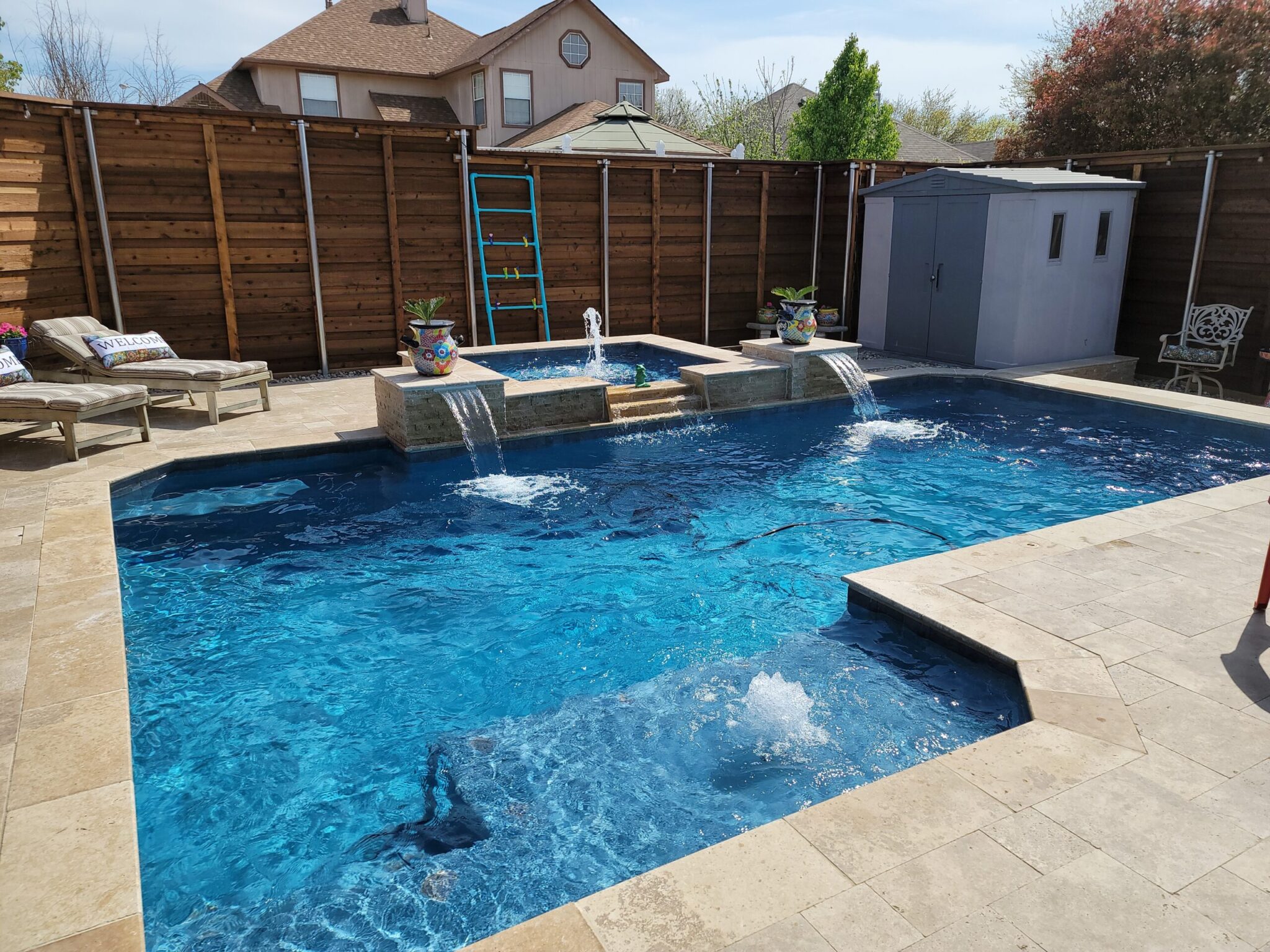Plaster Blue Harbor Plasterscapes Goodman McKinney TX Blue Escapes Pool ...
